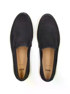 BOSS Suede Slip-on Loafers - Blue