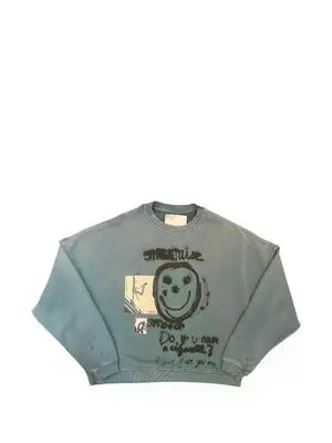 PALY Airbrush-print Distressed Sweatshirt
