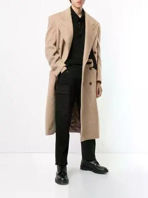 PORTS V Double-breasted Logo Coat
