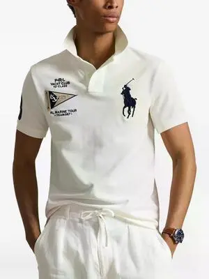 Polo Ralph Lauren Big Pony Embroidered Polo Shirt - Neutrals