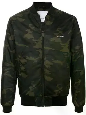 PORTS V Camouflage Bomber Jacket - Green