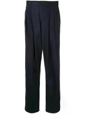 PORTS V High Waisted Wide Leg Trousers - Blue