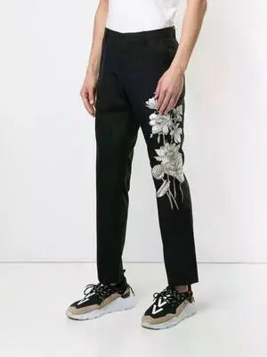 PORTS V Embroidered Wool Trousers