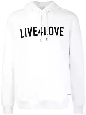 PORTS V Slogan Hoodie - White