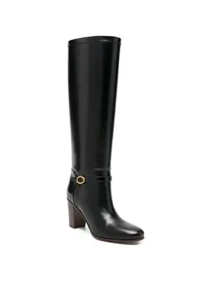 Valentino Garavani Vlogo Signature Leather Boots - Black