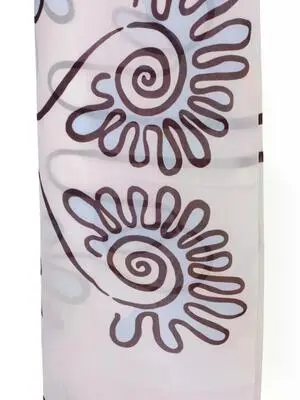 CALA DE LA CRUZ Abstract Print Sarong Skirt