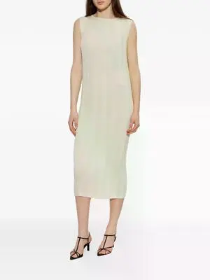 Issey Miyake Pleated Sleeveless Midi Dress