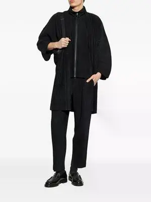 Issey Miyake Pleated Wide-sleeve Coat