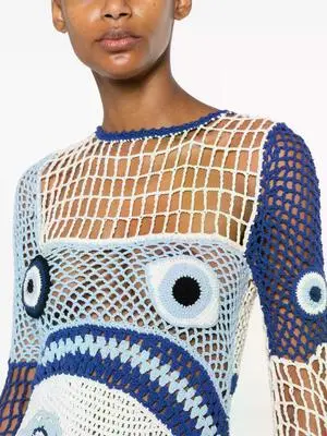 LESLIE AMON Crochet Evil-eye Dress