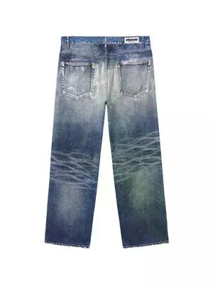 CHOCOOLATE Distressed Faded Jeans