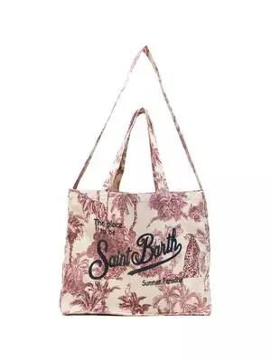 MC2 SAINT BARTH Tropical Print Tote Bag