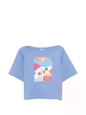 AGNES B. Ocean Graphic Print T-shirt - Blue