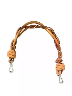 GABRIELE FRANTZEN Braided Rope-detail Shoulder Strap - Brown