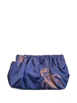 GABRIELE FRANTZEN Sorbet Beetle-print Clutch Bag - Blue