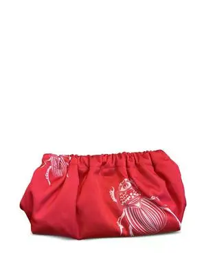 GABRIELE FRANTZEN Sorbet Beetle-print Clutch Bag - Red