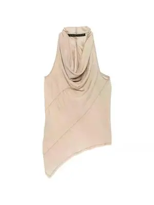 YEHUAFAN Draped-neck Halterneck Top
