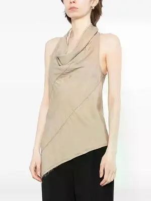 YEHUAFAN Draped-neck Halterneck Top