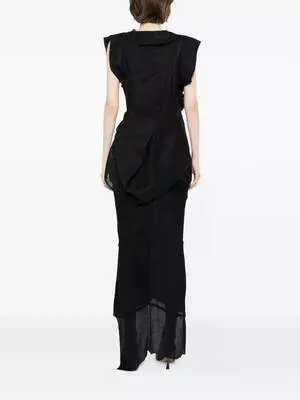YEHUAFAN Draped Sleeveless Top