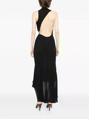 YEHUAFAN Asymmetric Cut-out Dress