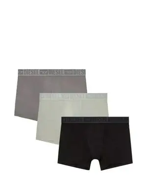 DIESEL® Logo-waistband Cotton Boxers - Grey
