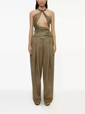 Christopher Esber Chime Herringbone Halter Top