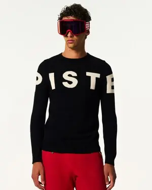 Perfect Moment Piste" Merino Wool Blend Intarsia Knit Sweater