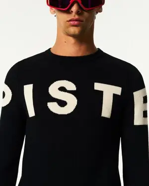 Perfect Moment Piste" Merino Wool Blend Intarsia Knit Sweater