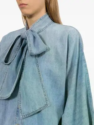 Zimmermann Bow-detail Balloon-sleeve Shirt
