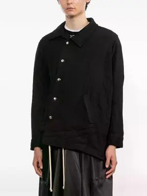 Comme Des Garçons Asymmetric Press-stud Jacket - Black