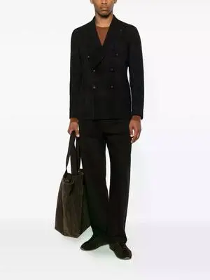 Tagliatore Double-breasted Peak-lapel Blazer - Brown