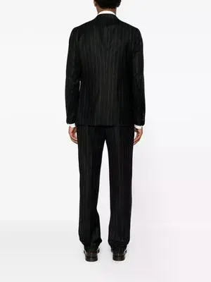 Tagliatore Pinstripe-pattern Single-breasted Suit - Blue