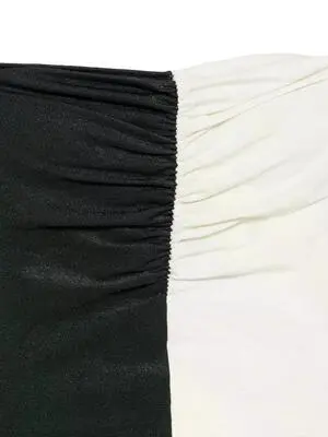 AGUA DE COCO Ruched Two-tone Swimsuit