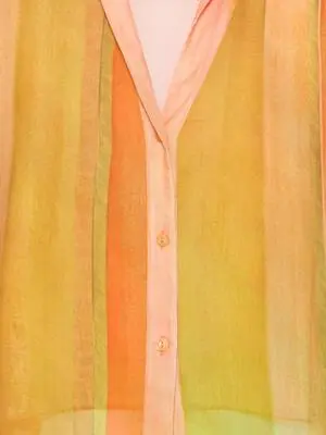 AGUA DE COCO Striped Silk Shirt
