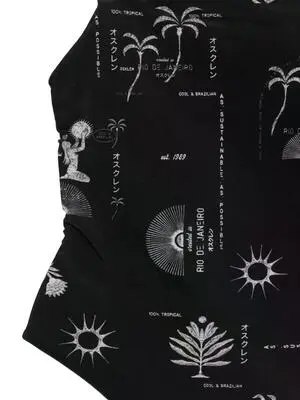 OSKLEN Graphic Print Cross-back Swimsuit