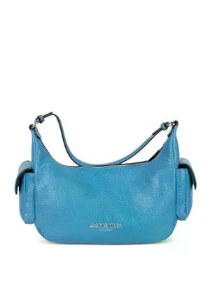 ERMANNO FIRENZE Grained Leather Shoulder Bag - Blue