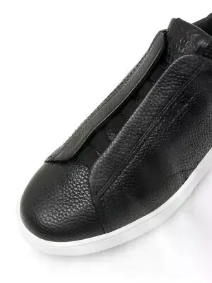 Bally Grainy Leather Slip-on Sneakers