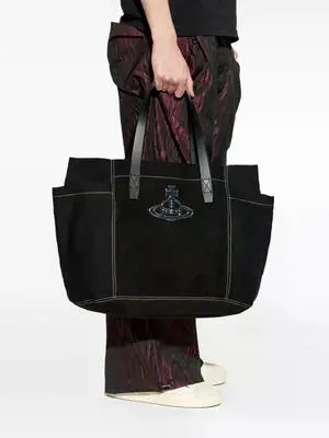 VIVIENNE WESTWOOD Henry Orb Contrast-stitch Tote Bag