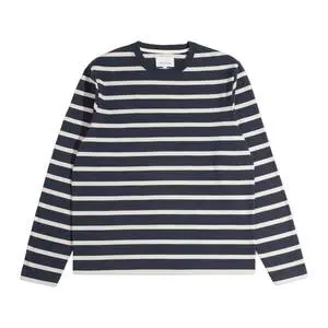 FAR AFIELD Breton Stripe T-shirt Navy