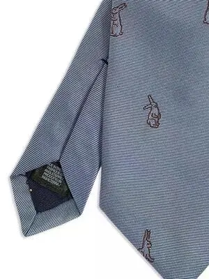 Paul Smith Silk Tie With Rabbit Embroidery