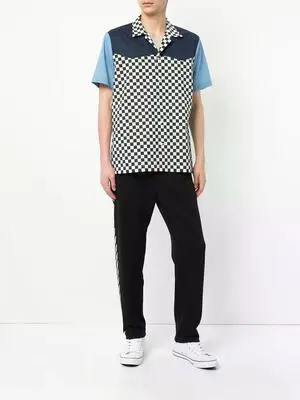 PORTS V Color Block Checkered Shirt