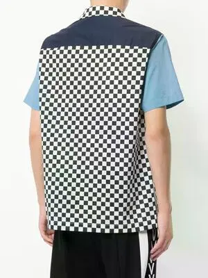 PORTS V Color Block Checkered Shirt