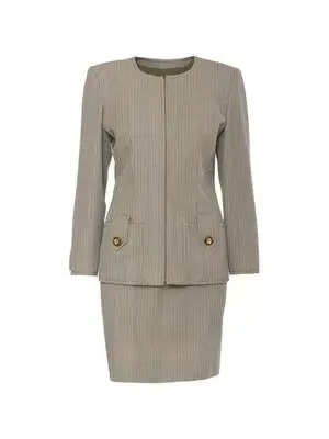 Vintage Striped Button Dress