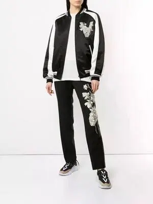 PORTS V Embroidered Wool Trousers