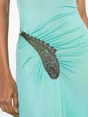 Christopher Esber Paisley Lace Ribbed Dress