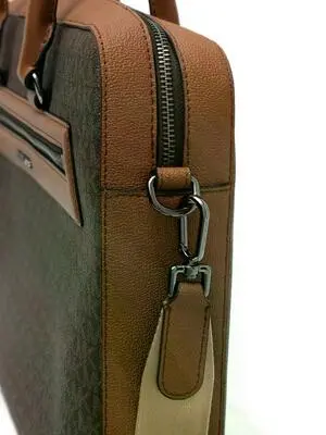Michael Kors Monogram Zip Briefcase