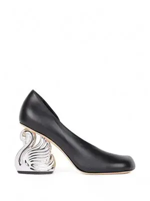 A.W.A.K.E. Mode Swan-heel Pumps - Black