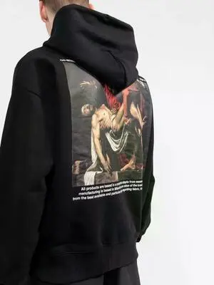 Off-White Caravaggio Print Hooded Sweatshirt