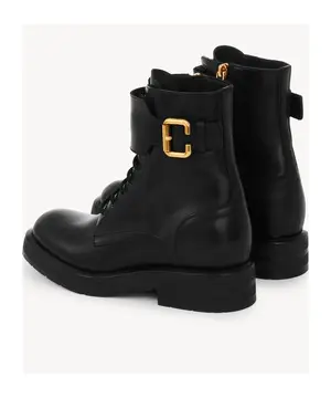 Chloé Buckled Lace-up Boots