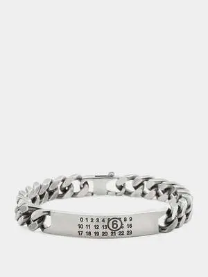 MAISON MARGIELA Engraved Chain Link Bracelet - Silver