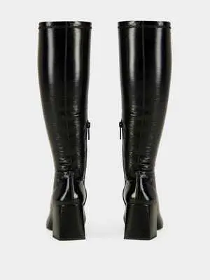 COURREGES Reedition Glossed Vinyl Knee-high Boots